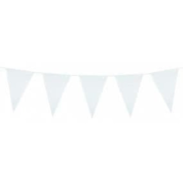 Vimpelgirlang - Vit - 10 meter - Plast - 29 cm hög - Födelsedag | CDON