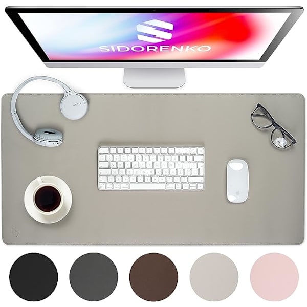 Svart Skrivbordsunderlägg 80x40cm Skinn Läder svart | Svart | Fyndiq