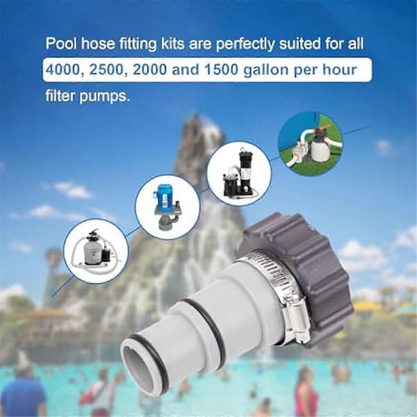 4-pack Pool Hose Adapter, Type A Pool Hose Connector for 1.5/1.25 inch ...