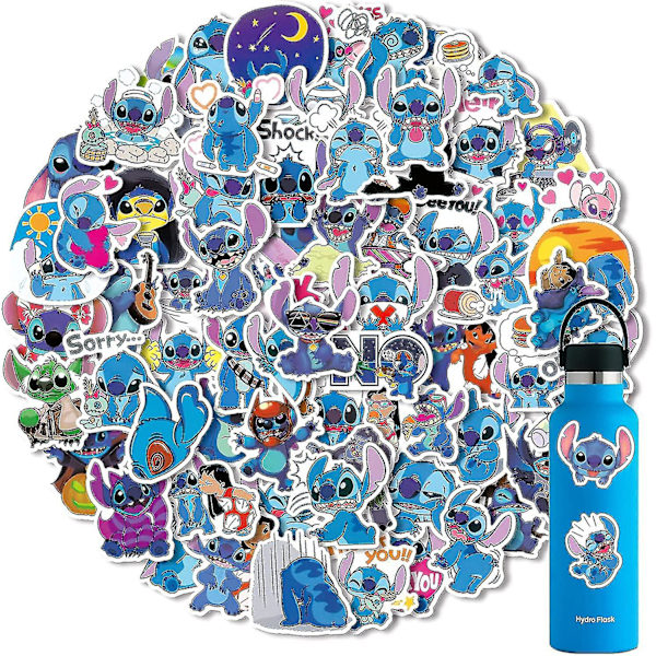 100 st Stitch Stickers,lilo And Stitch Stickers För vattenflaskor ...