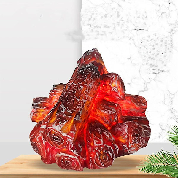 1 kpl Palavahiili LED-lamppu Teko-LED-takka Realistinen Puunrunko ...