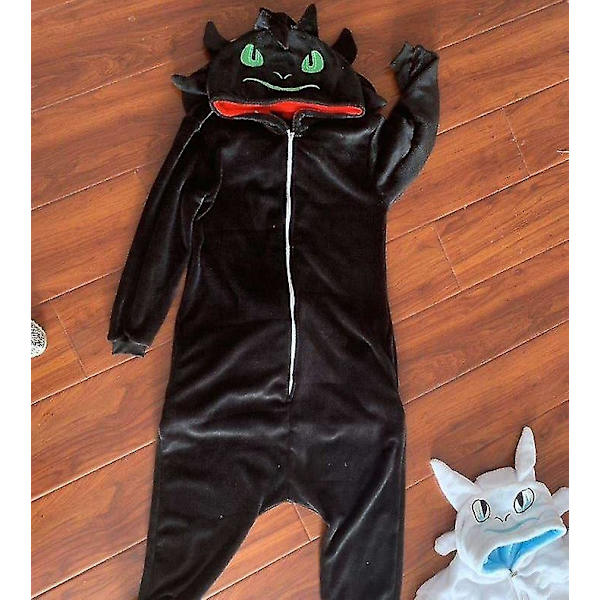 Hur man tränar din drake Anime Pyjamas Coral Velvet Ett stycke för par ...