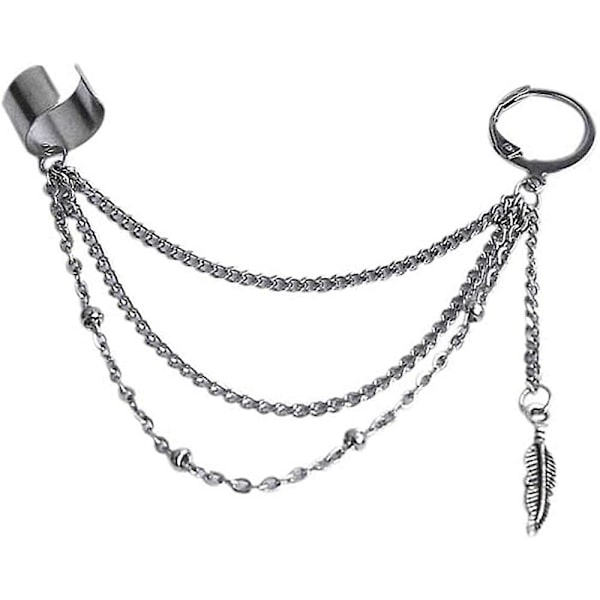 Vintage Tofs Ear Cuff Crawler Climber Örhänge För Kvinnor Flickor Män Rostfritt stål Brosk Liten ...