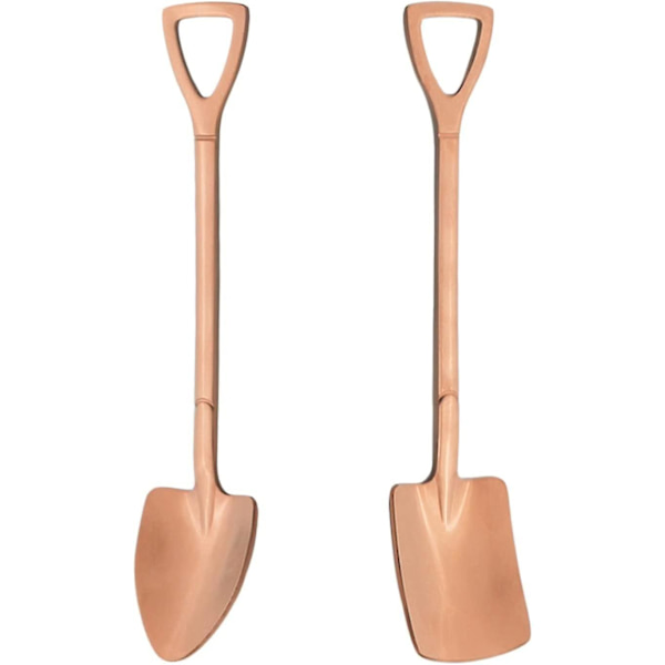 Rostfritt stål Spade Sked Bestick Set Creative Tesked Guld Dessert Sked ...