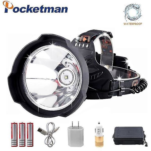 LED Pandelamper 35000 Lumen USB Genopladelig Hårdhatlys | Fyndiq