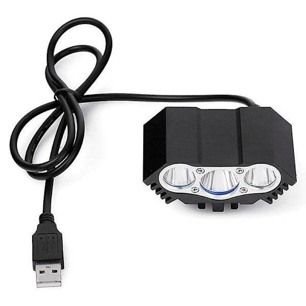 Polkupyörän valo T6 USB maastopyörän ajovalo USB häikäisysuoja ...