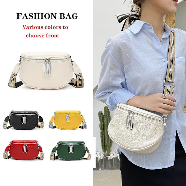 Lille skuldertaske moderne lædertasker til kvinder med bred skulderrem ...