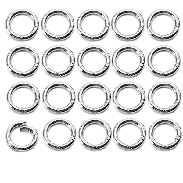 Rund karbinhake i zinklegering, 20 stycken, 28 mm O-ring | Fyndiq