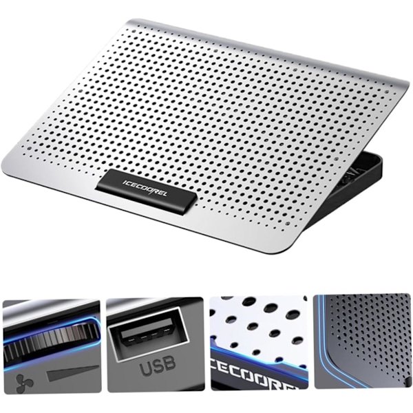 Computer Rack til Laptop Aluminium Notebook Køler Kølepude Laptop ...