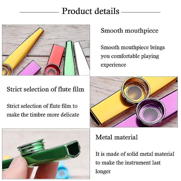 Aloittelijan Huilun Soittimet Lasten Syntymäpäivälahja Metalli Kazoo ...