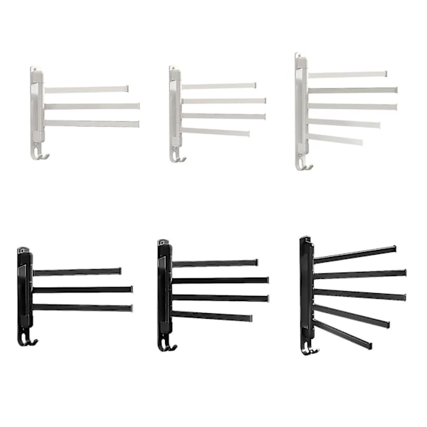 Pyörivä kokoontaitettava pyyhkeen säilytysteline Seinälle kiinnitettävä ...