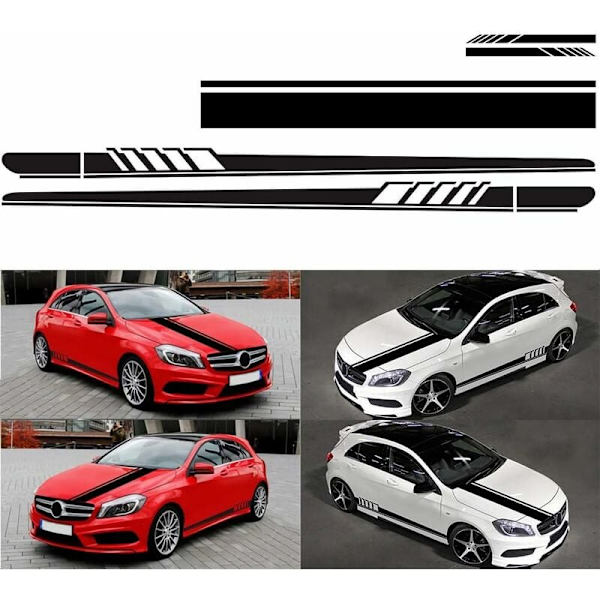 5 st bilklistermärken vinyl kaross klistermärken bil racing ränder ...