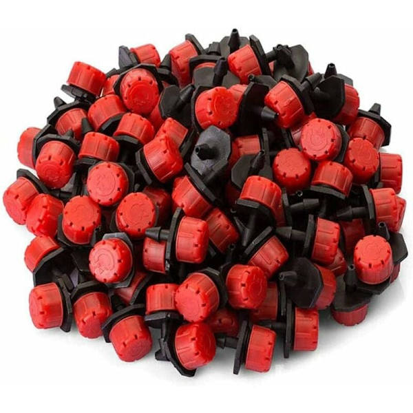 Mikrodropp, 100 st justerbara plastmikrodroppar Emitter Mikrobevattning ...