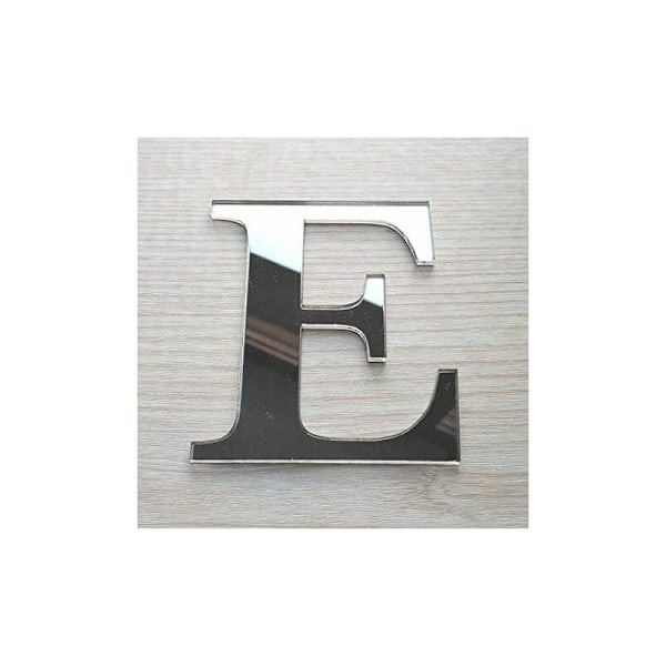 Självhäftande spegelbokstäver - bokstaven E & - höjd 10 cm ...