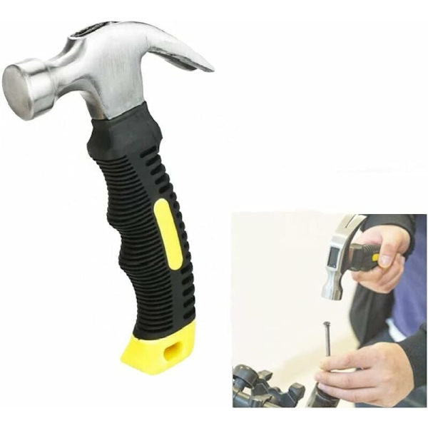 Mini Steel Claw Hammer Multifunktionell kort hammare Snickarhammare med ...