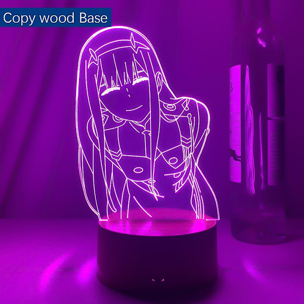 Led nattlampa Zero Two figur bord 3d lampa för sovrumsdekorationsljus ...