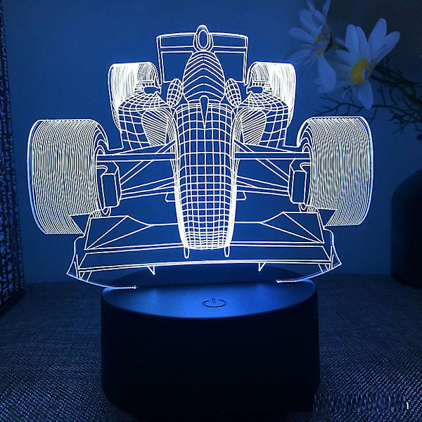 Formel 1 F1 Racing Car 3d LED nattlampa för sovrum Supercar lavalampa ...