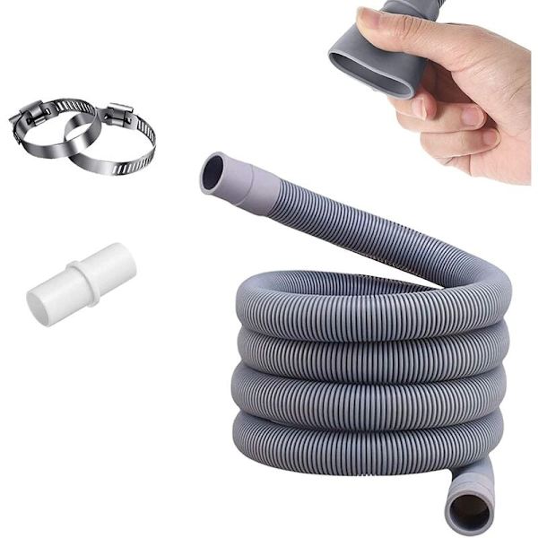 Universalslang för tvättmaskin, avloppsslang inklusive hållare och ...
