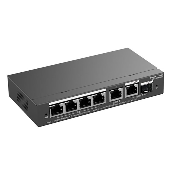 PoE-switch - Ruijie - Reyee - 6 portar - Gigabit - Säker överföring ...