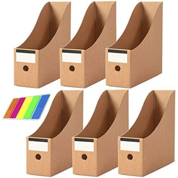 6 stk. magasinfilholder papkarton kontorfilopbevaring Papirmagasin ...