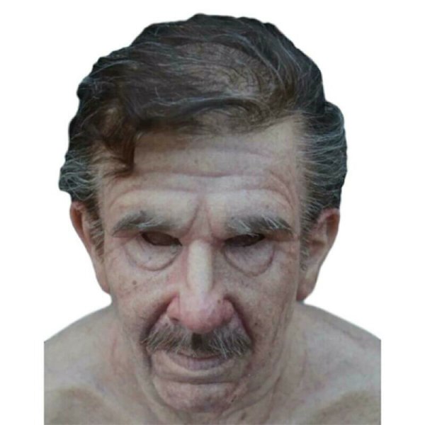 Cosplay Bald Old Man Creepy Wrinkle Mask Halloween Party Bald Old Man
