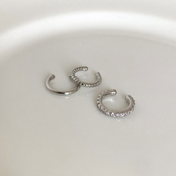 3 st Enkla Runda Öronklämmor Brosk Öronklämma Utan Hål Ca Silver Silver | Fyndiq