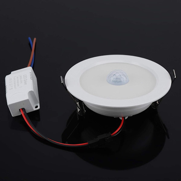 Infraröd rörelsesensor LED-downlight med kopplingsdosa, 9W Cool White ...