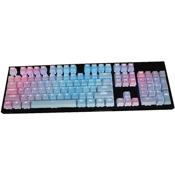 Sunset Blue Gradient PBT Keycaps Double-shot Profile Fit Gateron Kailh ...