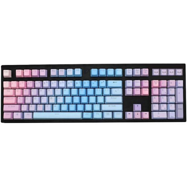 Sunset Blue Gradient PBT Keycaps Double-shot Profile Fit Gateron Kailh ...