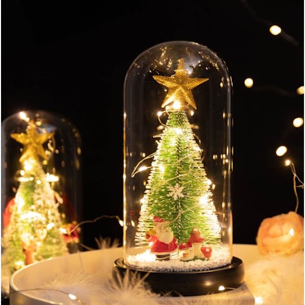 Mini julgran gåva glaskupol, juldekoration Style 1 | Style 1 | Fyndiq