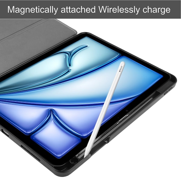 iPad Air 11 (2024) Kolminkertainen Teline Tabletin Suojakuori Ky Black | Black | Retro | Fyndiq