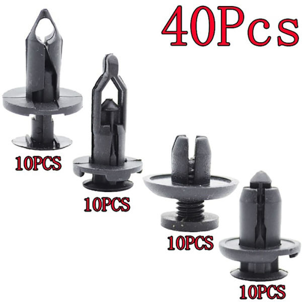 40 kpl auton muovinen niitti puskurin lokasuojan kiinnike | Fyndiq