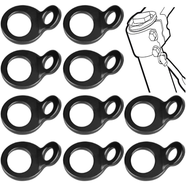 10 stycken Surrningsankare, Svart Färg O-Ring Ankare Surrningsring för ...
