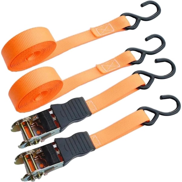 800kg Spännband med Spärr - 4-pack - 5m x 2,5cm - Krok och Spännare ...