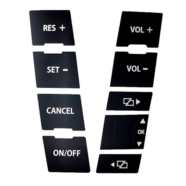 8ST Set Bil Matt Svart Sliten Button Repair Kit Stickers For To Black ...