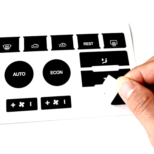 8ST Set Bil Matt Svart Sliten Button Repair Kit Stickers For To Black ...