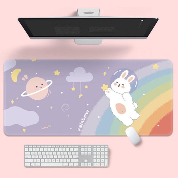 Teen Girls Mouse Pad Kawaii Cartoon Desk Keyboard Mat til bærbar ...