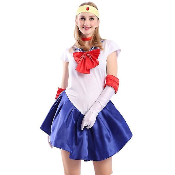 Sailor Moon Cosplay Kostym För Dam Minako Aino Venus Klänning Anime