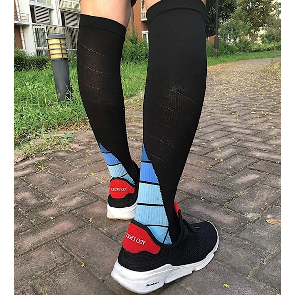 S/M kompressionsstrumpor Andas Färgglad smärta/svullnad fot ben | Fyndiq