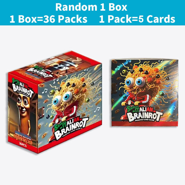Brainrot Card Slumpmässig italiensk Brainrot Collection Card Tung Tung ...