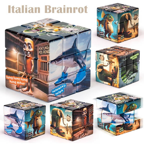 Creative Italian Brainrot-tema Rubik's Cube Tung Tung Tung Sahur AI ...