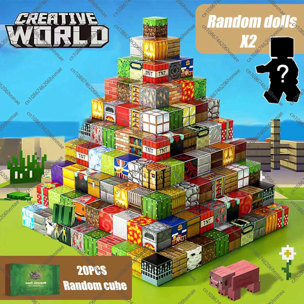 Magnetiska byggklossar för barn 3+ | STEM pedagogisk leksak | Mine World Magnet Cube random 20 ...