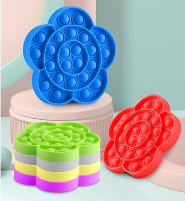 Popit Fidget Pop It Flower 4 farver Green Grön | Fyndiq