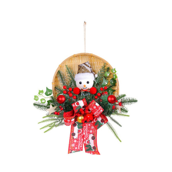 Mångsidig julkrans för inomhus- och utomhusbruk Charmig jultomtedesign ...