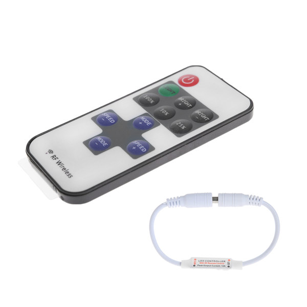 RF Wireless 11 för Key Remote Controller Mini Dimmer För Single Color ...