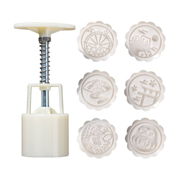 Midhöstfestivalen Formdesign Mooncake Form Plastmaterial 1 kolv och 6 ...