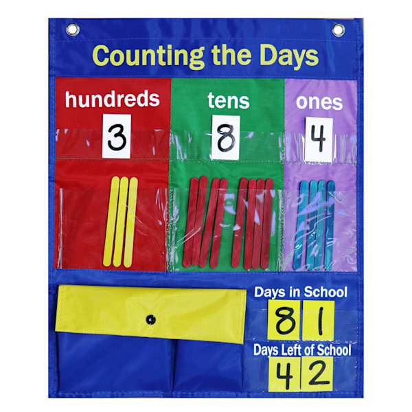 Math Counting Pocket Chart Classroom Math Poster för Homeschool Early ...