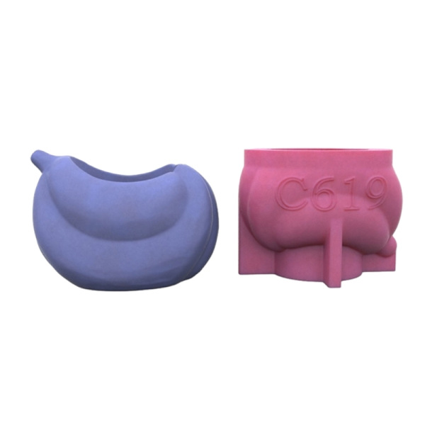 Silikon Planter Form 3D Frukt Form Blomkrukor Form Förvaringshållare ...