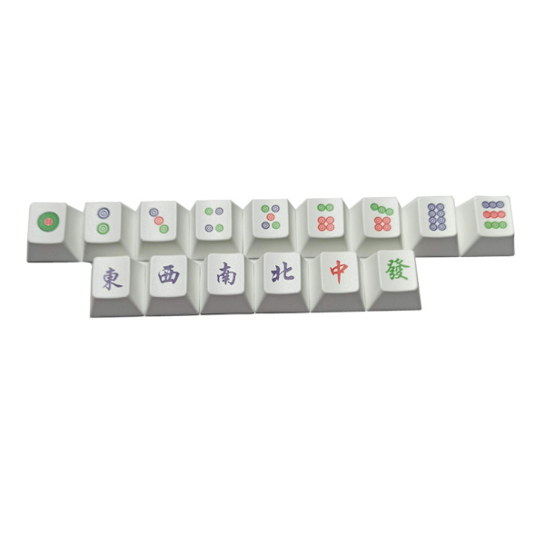 15 st/ set Mahjong Keycap PBT OEM-profil för Key Cap Dye Sub for ...