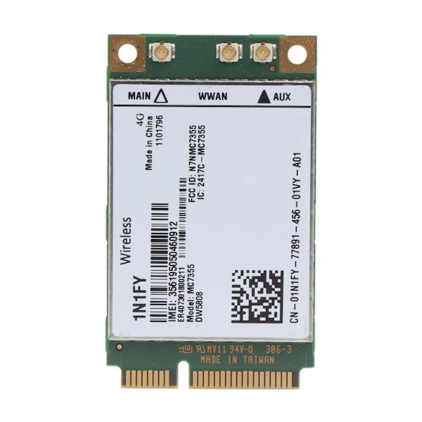 Trådlös MC7355 Mini PCIe LTE/HSPA + GPS 100Mbps DW5808 1N1FY 4G-modul ...